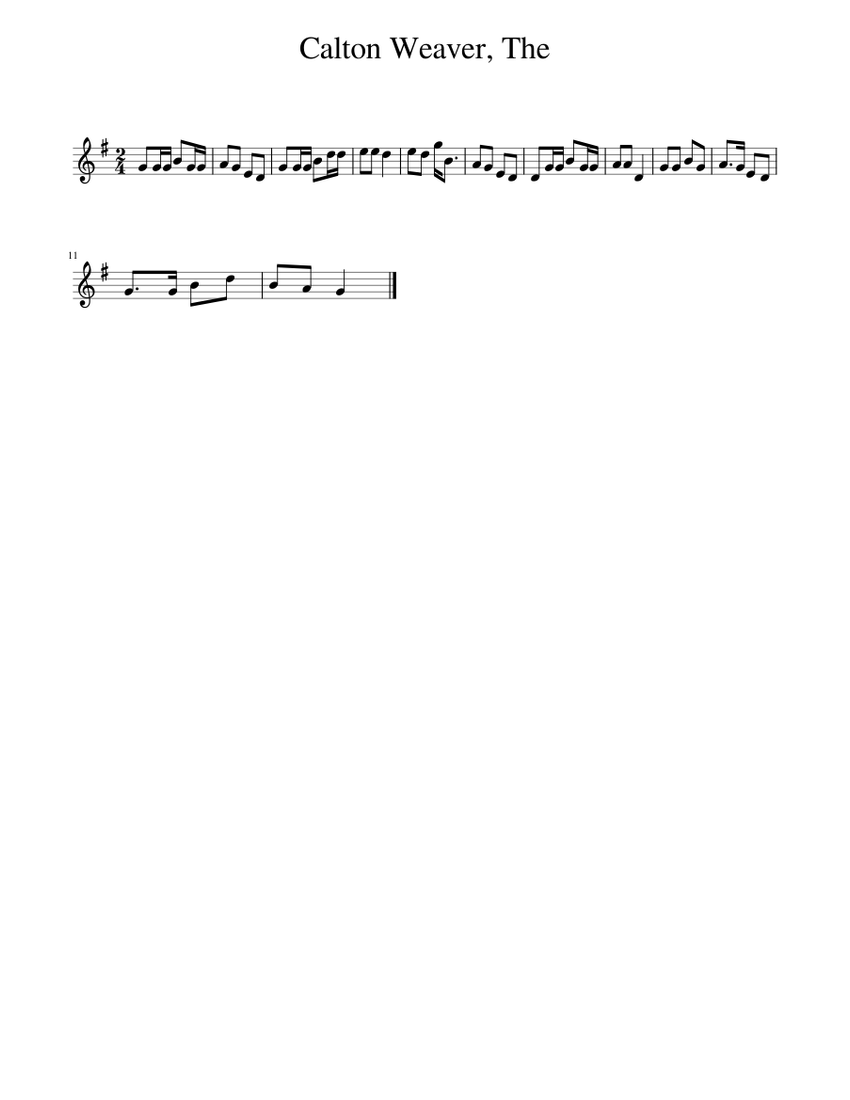 The Calton Weaver Sheet Music for Piano (Solo) Easy | MuseScore.com