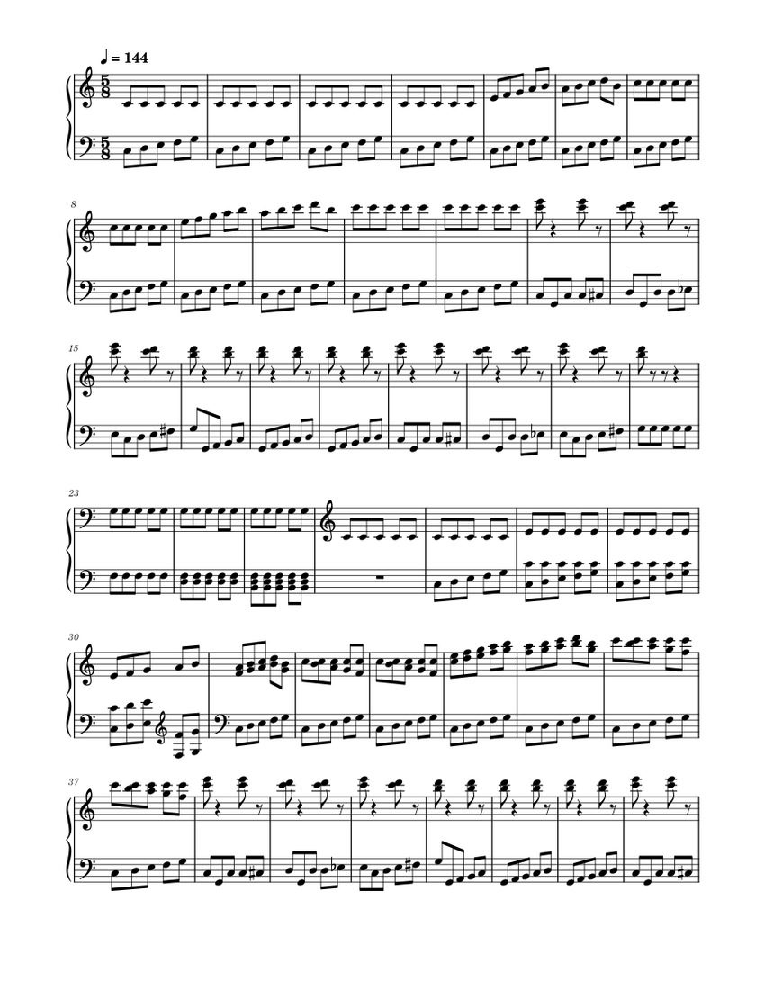 Scherzo sketch4 for MuseScore - piano tutorial