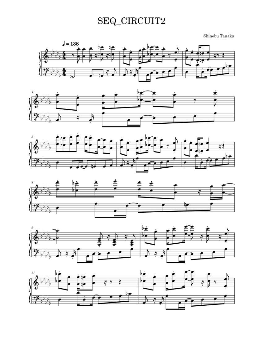 SEQ_CIRCUIT2 – Mario Kart DS Beta (Shinobu Tanaka) Sheet Music for Piano (Solo) | MuseScore.com