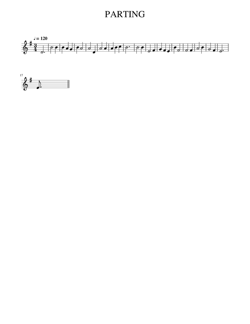 PARTING Sheet music for Piano (Solo) | Musescore.com