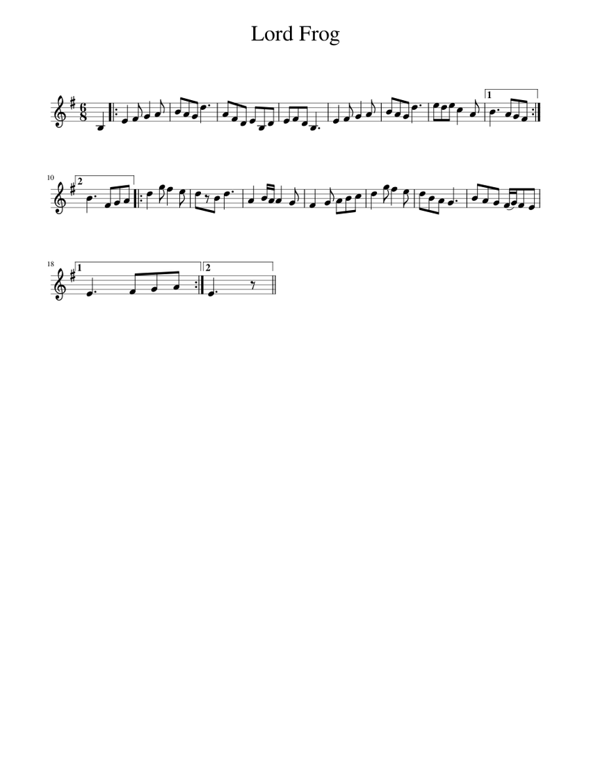 Lord Frog Sheet music for Piano (Solo) | Musescore.com