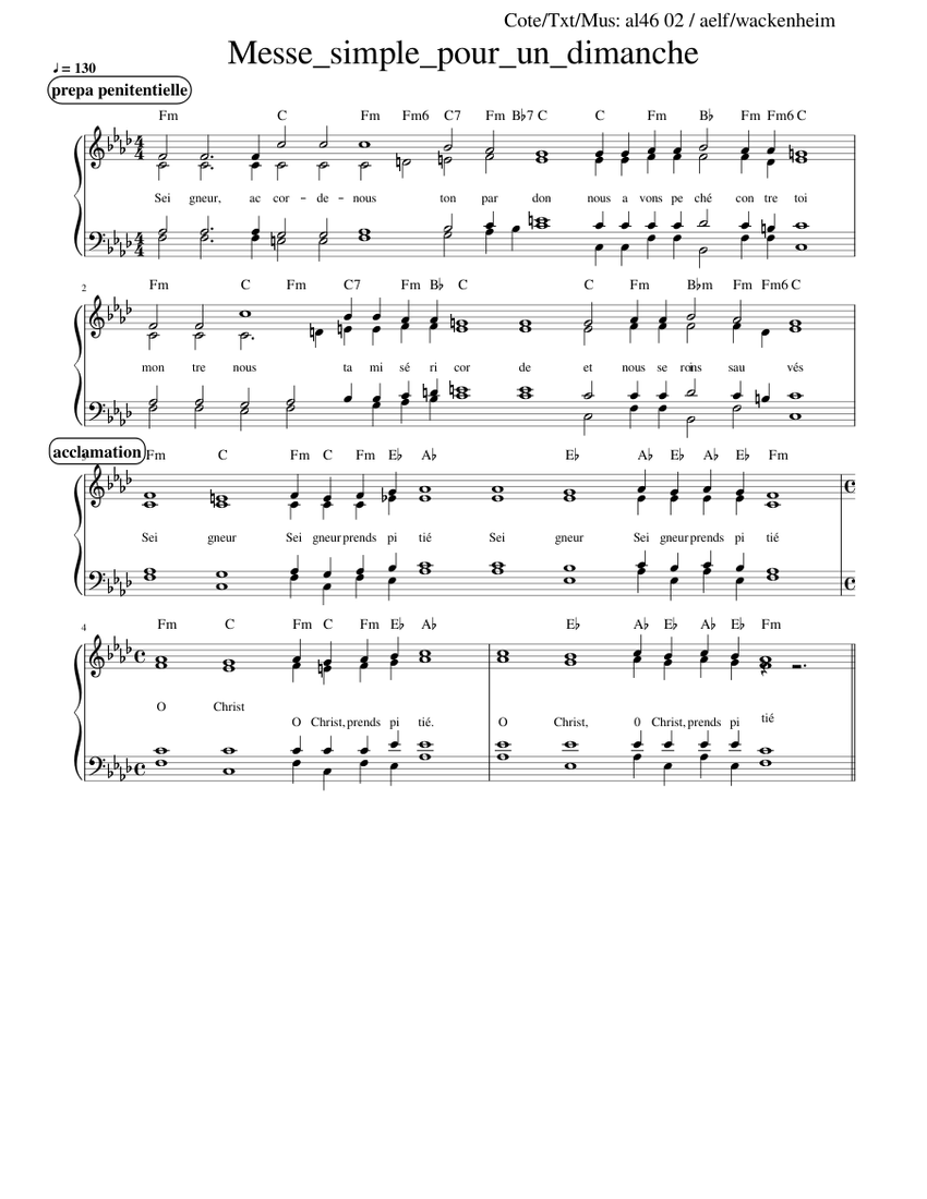 Messe_simple_pour_un_dimanche-al46 02-DP-S – wackenheim Sheet music for Vocals (Solo ...