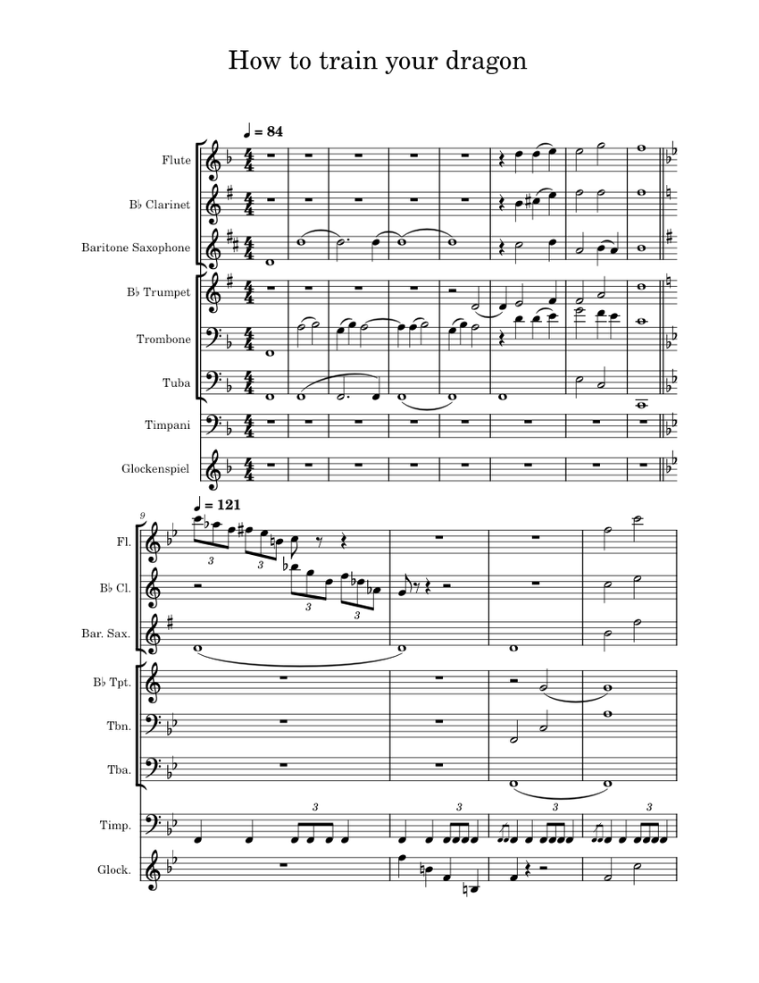 How to Train Your Dragon – John Powell Sheet Music for Trombone, Tuba ...