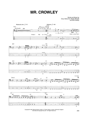 Play Official version of Crazy train sheet music by Ozzy Osbourne for ...
