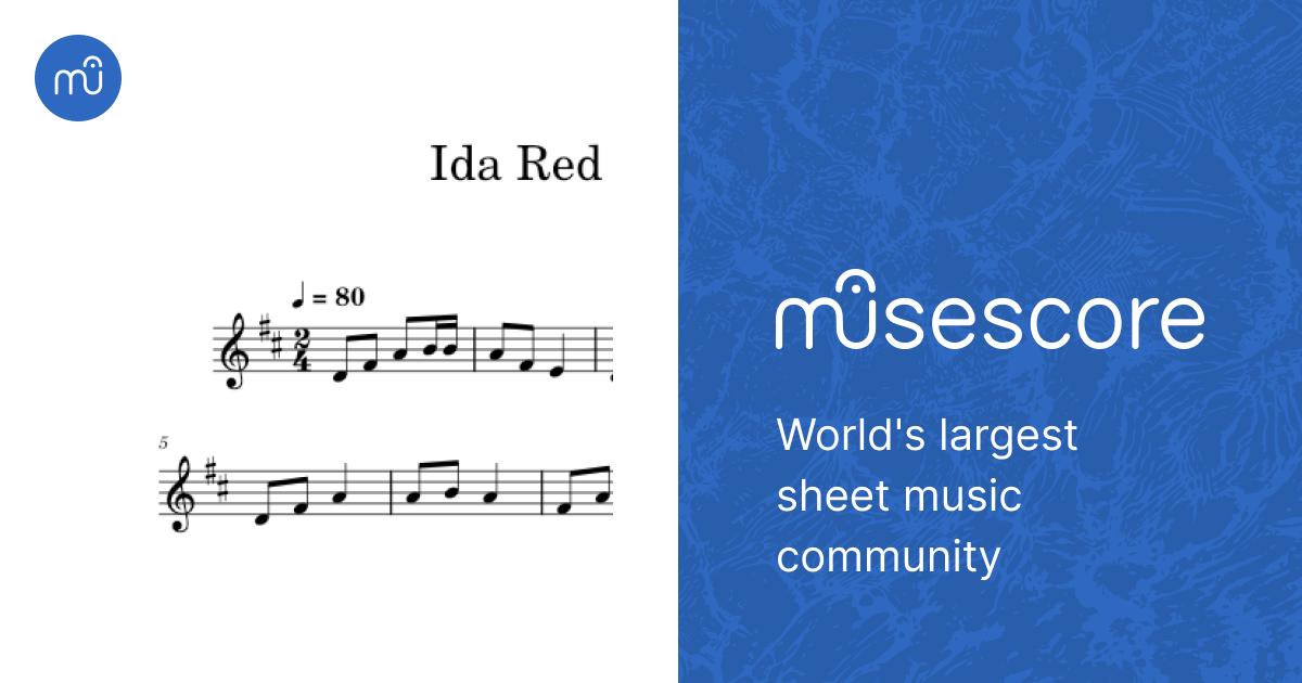 Ida Red Sheet music for Piano (Solo) Easy | Musescore.com