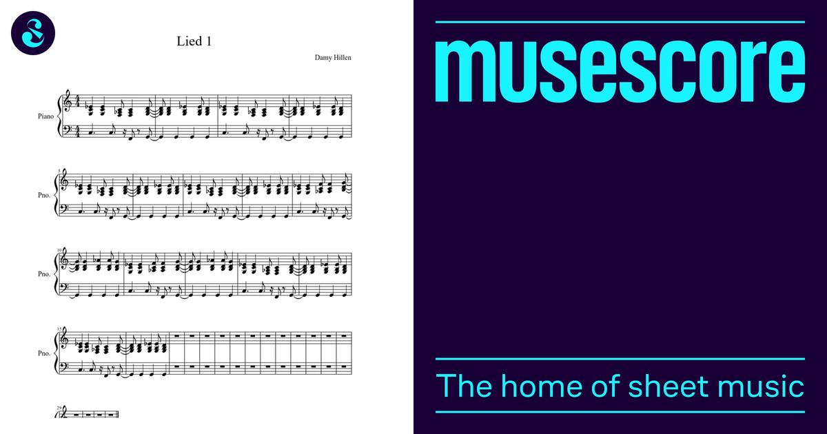 Lied 1 Sheet music for Piano (Solo) Easy | Musescore.com