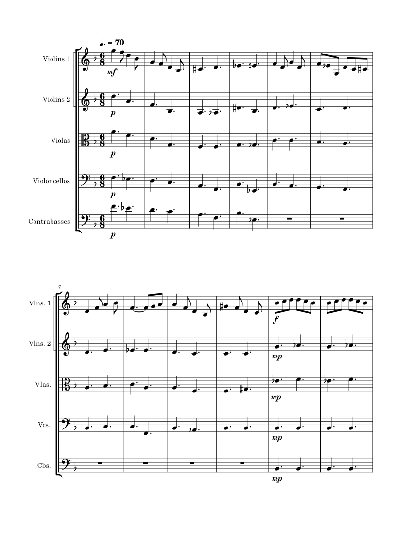 Original Orchestra Piece - Jeremy Sheet music for Strings group (String ...