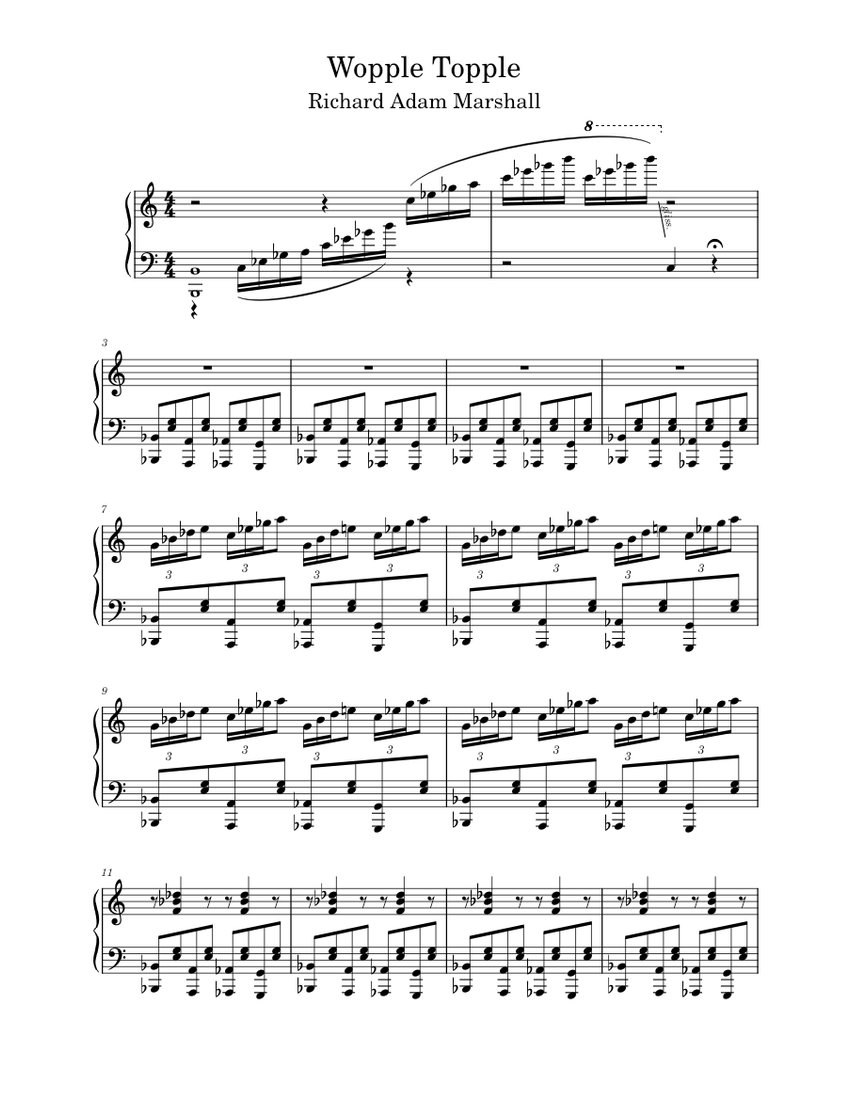 Wopple Topple Sheet music for Piano (Solo) | Musescore.com