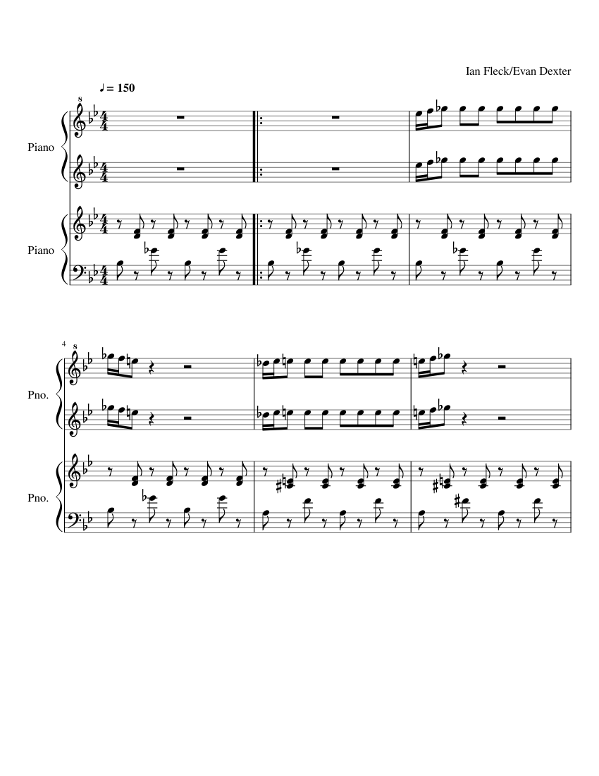 Composition Random Sheet music for Piano (Piano Duo) | Musescore.com