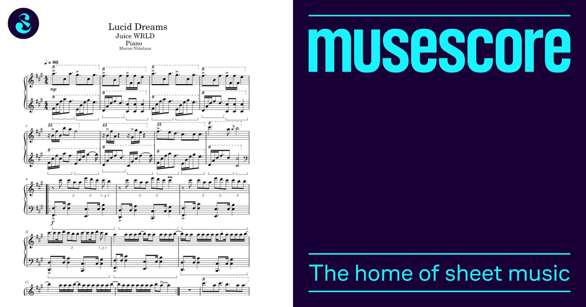 Lucid dreams – Juice WRLD Sheet Music for Piano (Solo) | MuseScore.com