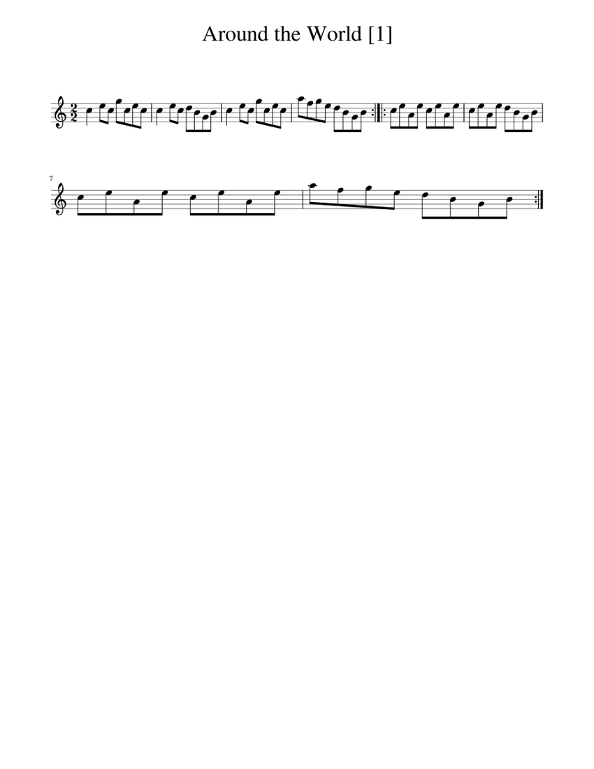 Around the World Sheet music for Piano (Solo) Easy | Musescore.com