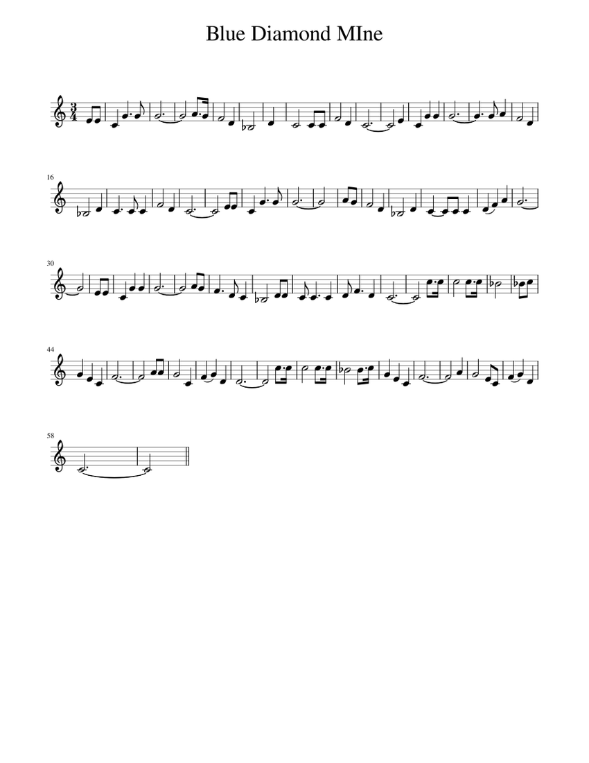 Blue Diamond MIne Sheet music for Piano (Solo) Easy | Musescore.com