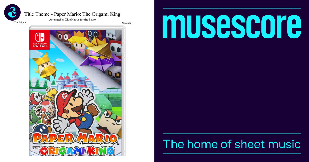 Title Theme - Paper Mario: The Origami King easy Sheet music for Piano ...