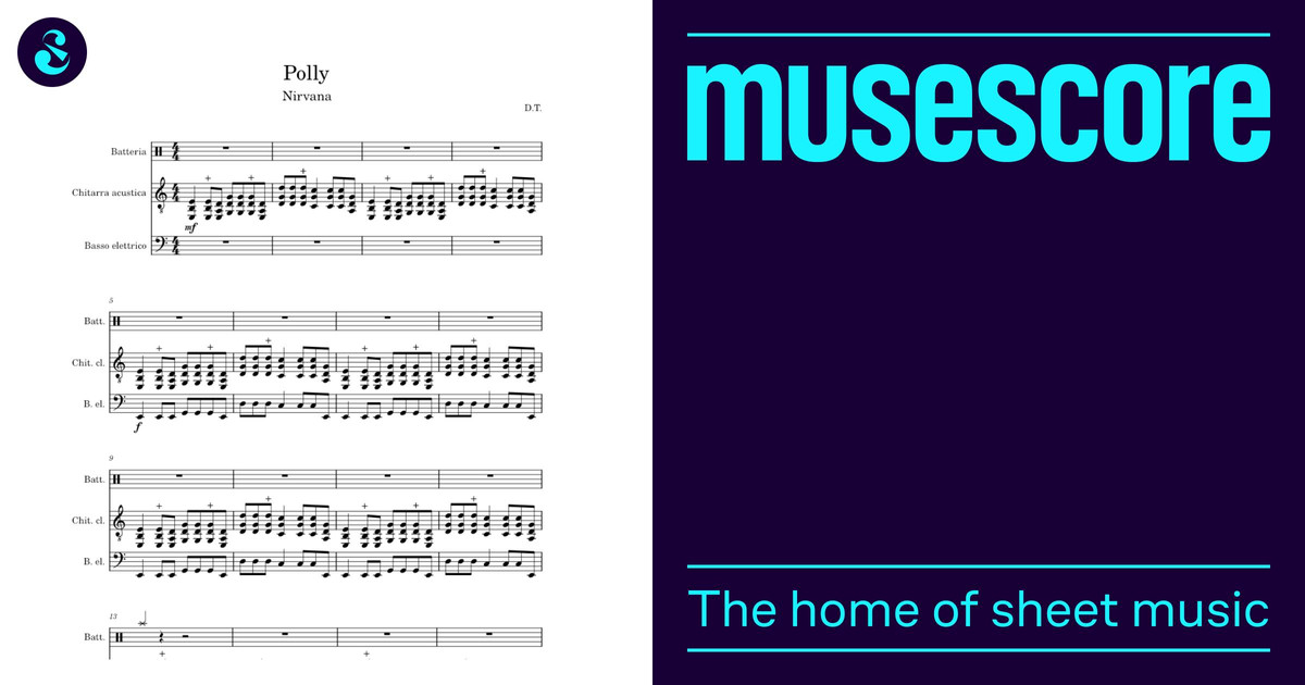 Polly Sheet Music for Guitar, Bass guitar, Drum group (Mixed Trio ...