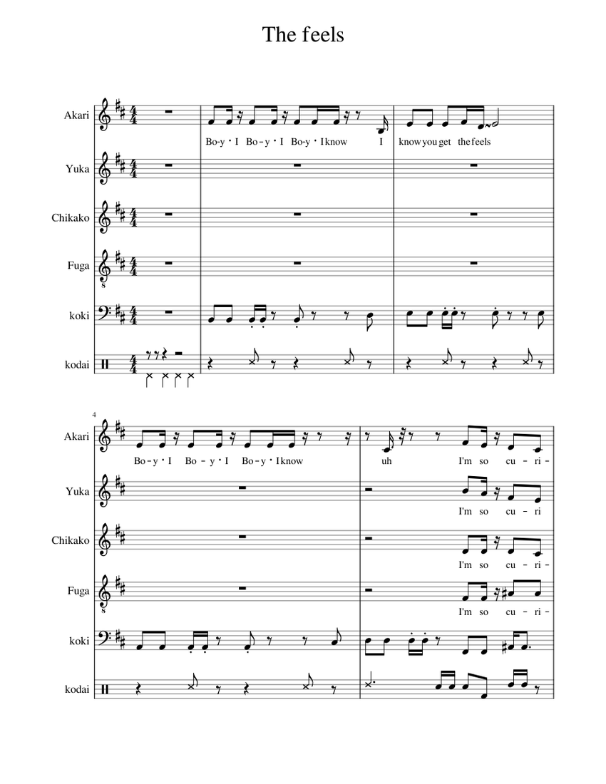 The Feels – TWICE Sheet Music for Piano, Drum group (Mixed Ensemble ...
