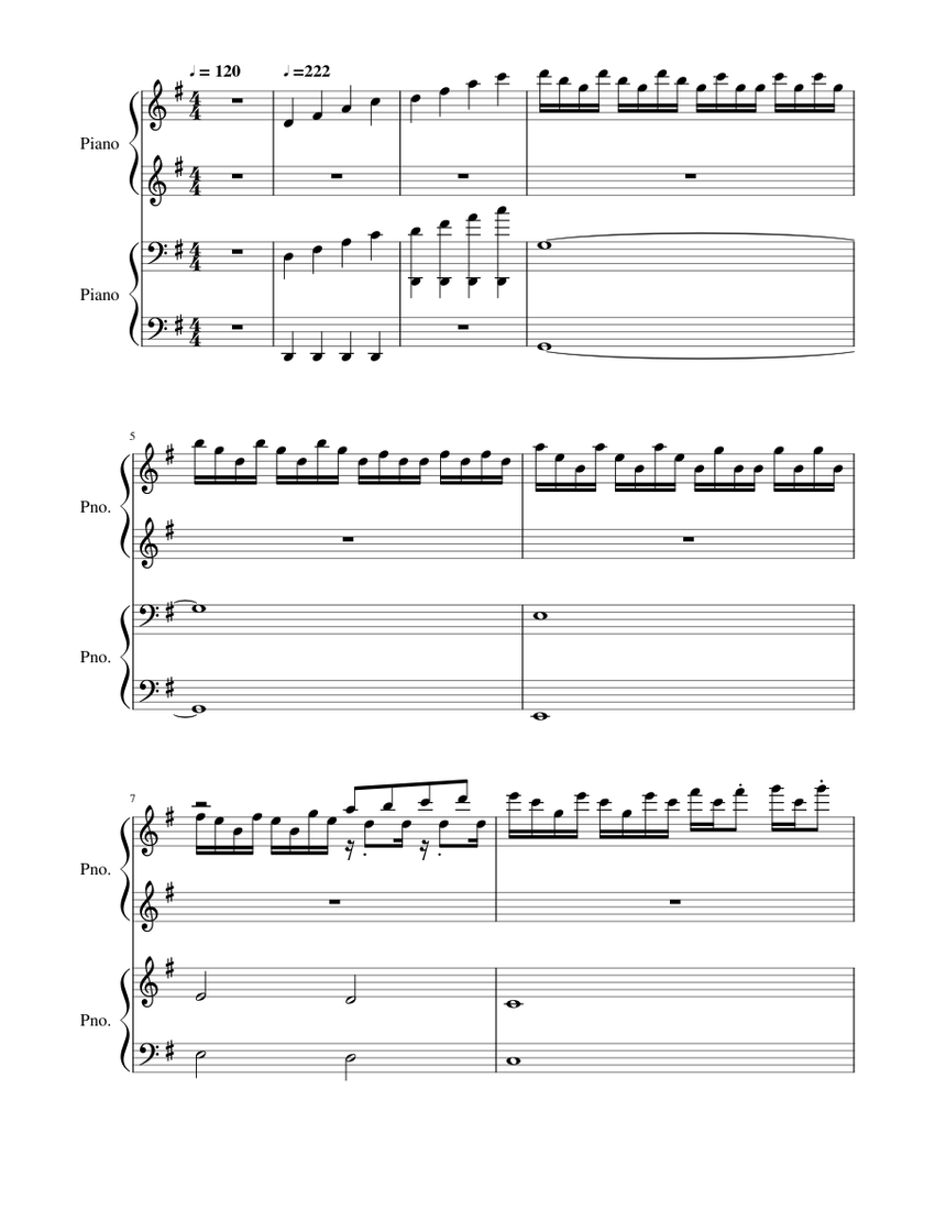 freedom 08 Sheet music for Piano (Piano Duo) | Musescore.com