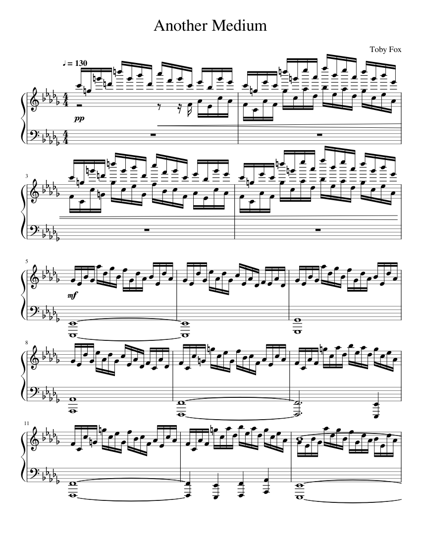Another Medium - Undertale Sheet Music for Piano (Solo) | MuseScore.com