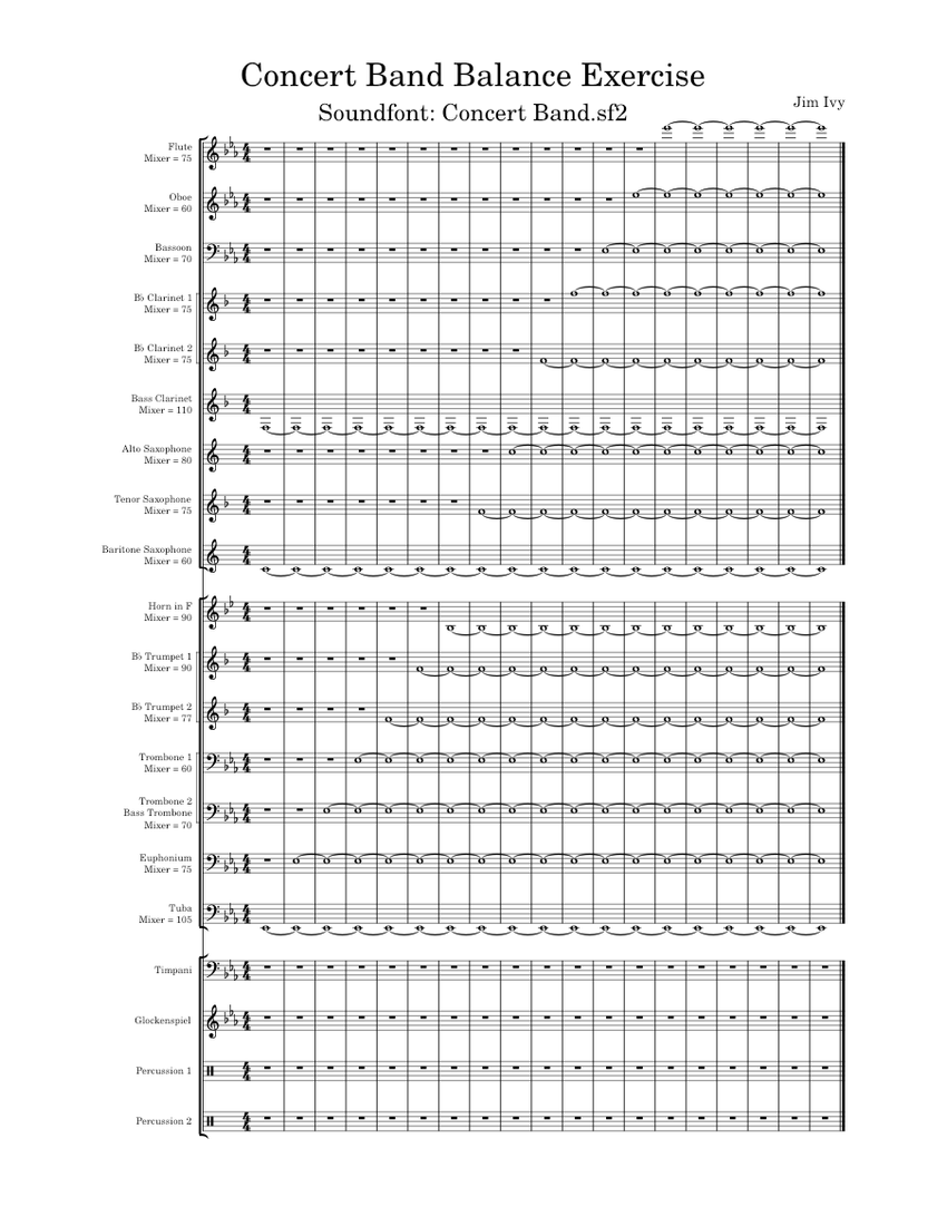 Concert Band Balance & Blend Tool Sheet music for Trombone, Euphonium ...