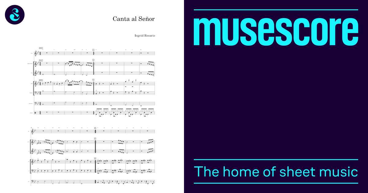 Cante al Sen?or bak Sheet music for Piano, Flute, Violin, Bass guitar ...