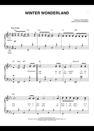 Winter Wonderland [lead sheet - C] – Felix Bernard, Dick Smith Sheet ...
