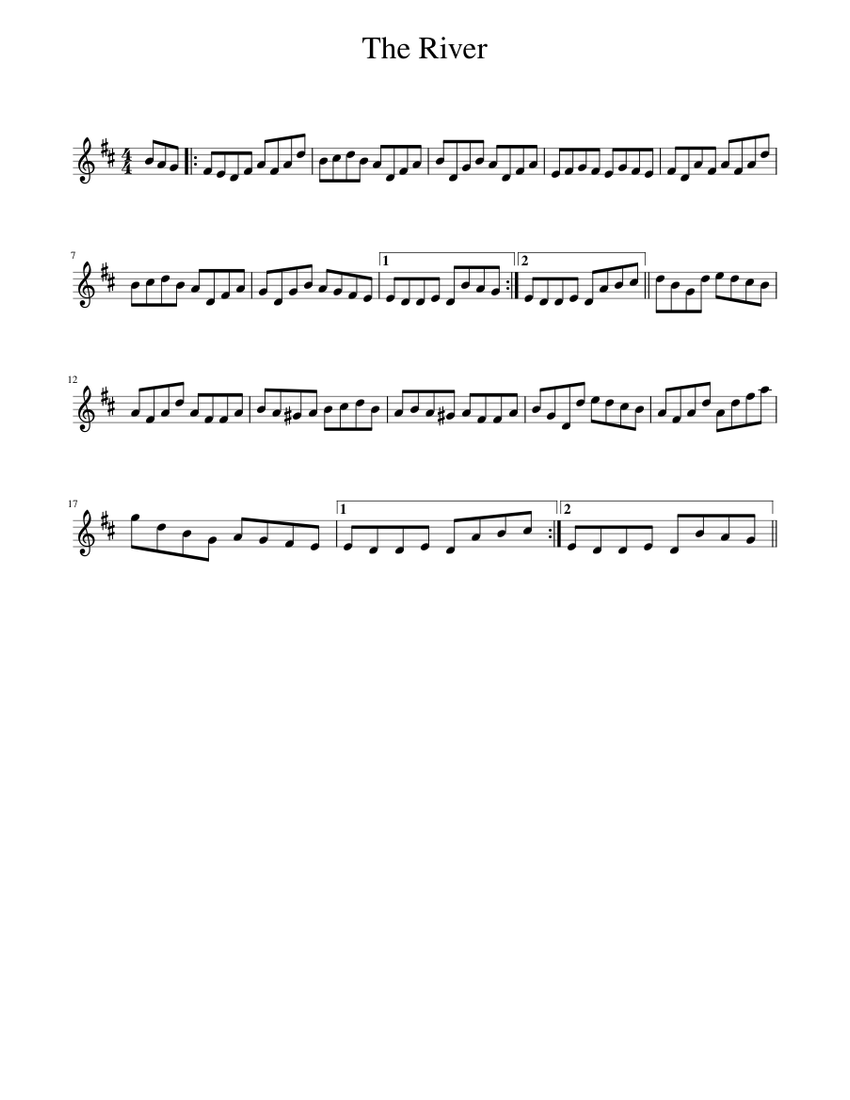 The River Sheet Music for Piano (Solo) Easy | MuseScore.com