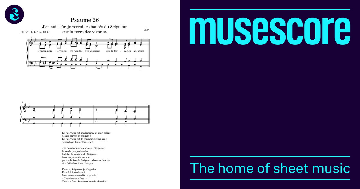 Psaume 26 Sheet Music for Piano (Solo) | MuseScore.com