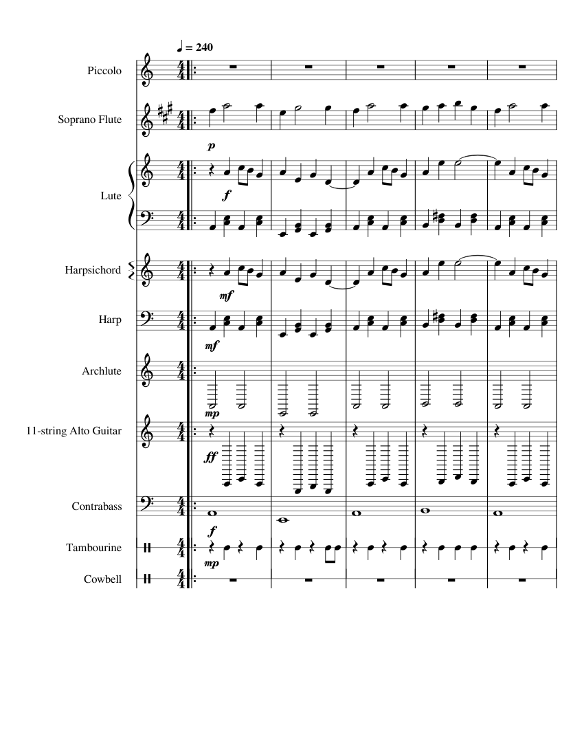 First Come First Served(Updated) Sheet music for Harpsichord ...