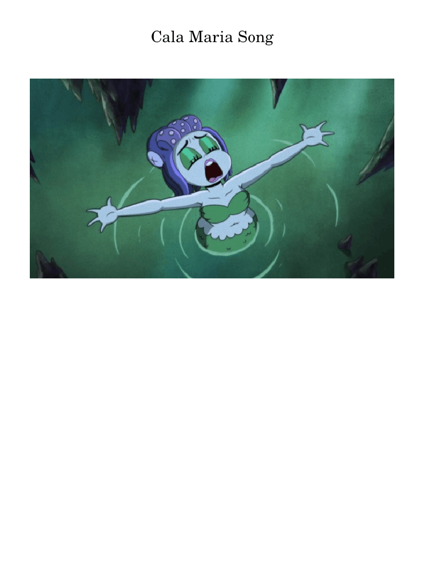 Cala Maria Song Sheet music for Tambourine, Bassoon, Contrabass ...