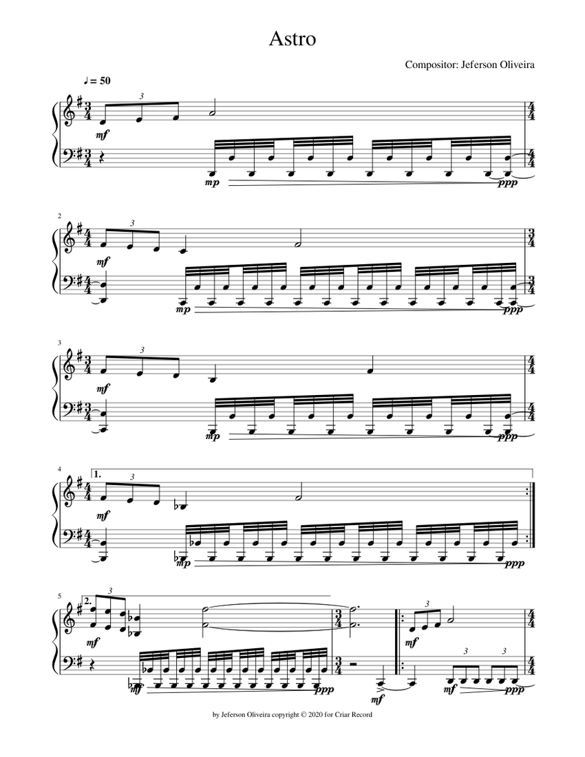 Astro - Part A - piano tutorial