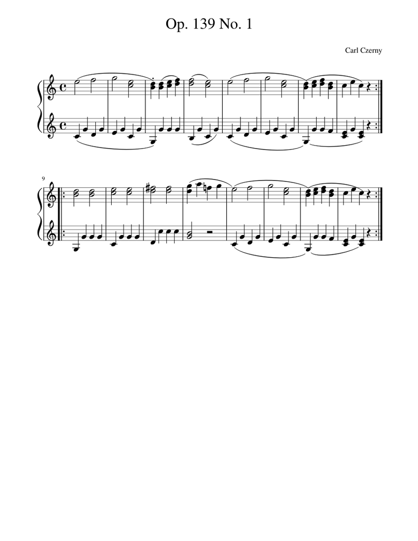 Carl Czerny Op. 139 No. 1 - piano tutorial