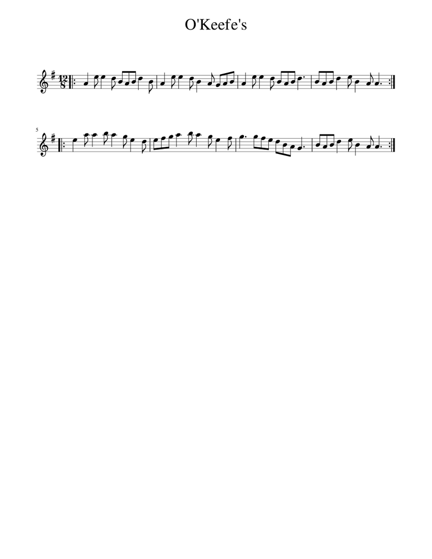 O'Keefe's Sheet music for Piano (Solo) Easy | Musescore.com
