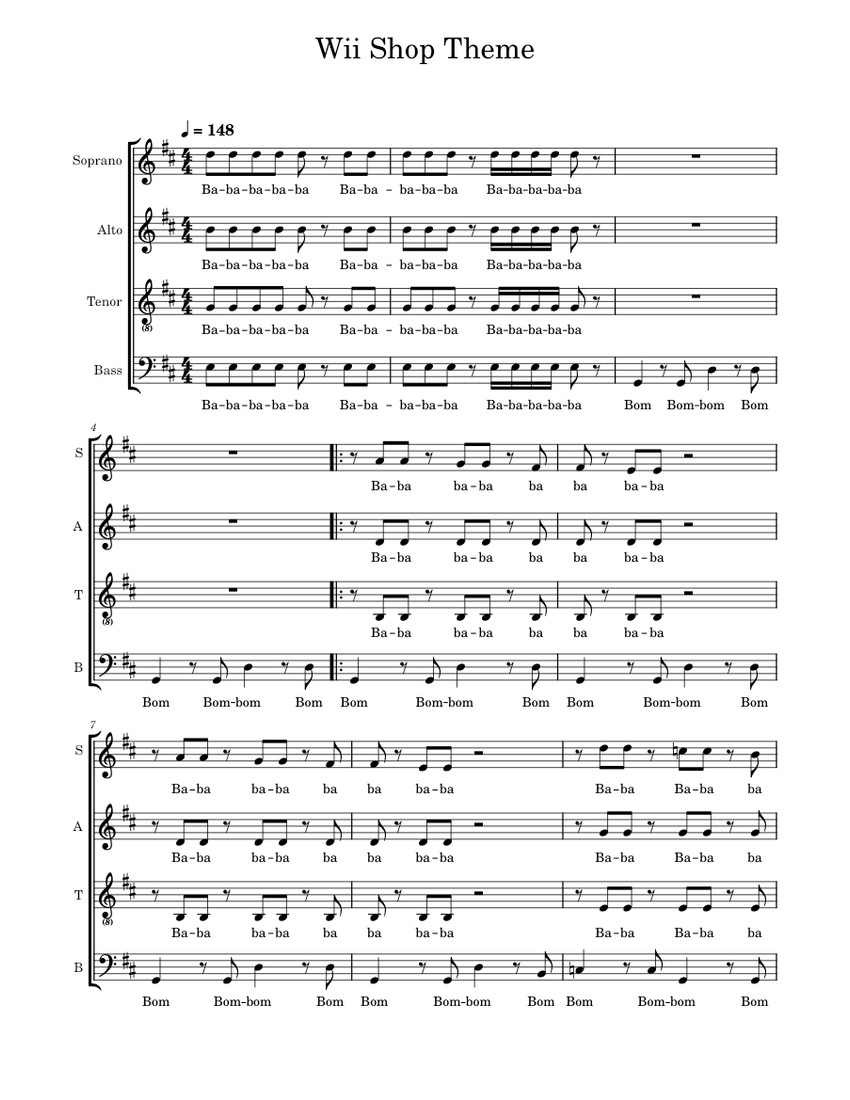 Nintendo - wii shop channel theme – Misc Computer Games Wii Shop SATB ...
