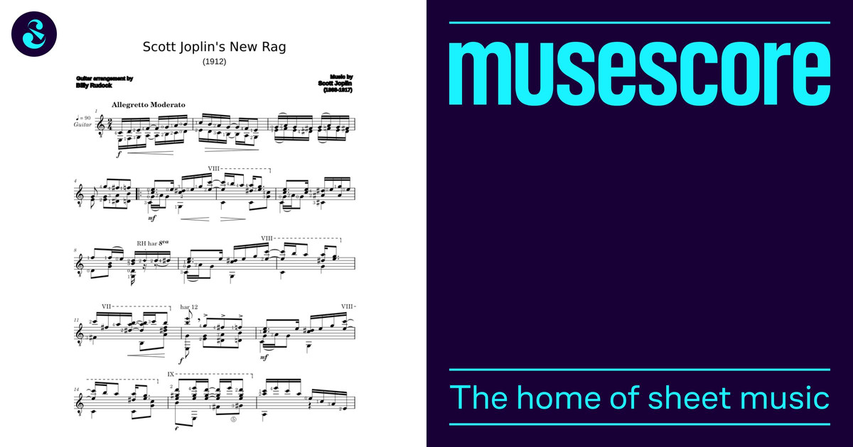 Scott Joplin's New Rag – Scott Joplin Sheet music for Guitar (Solo) | Musescore.com