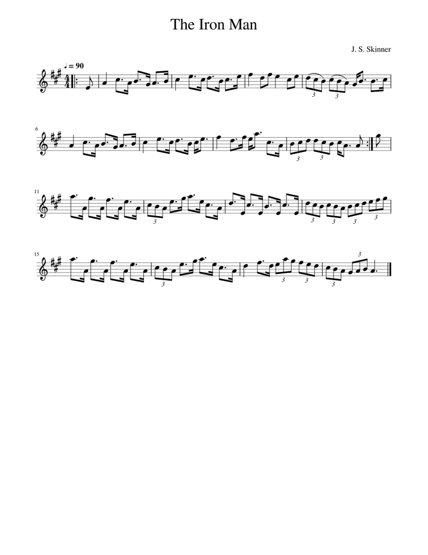 The Iron Man Sheet music for Flute piccolo (Solo) | Musescore.com