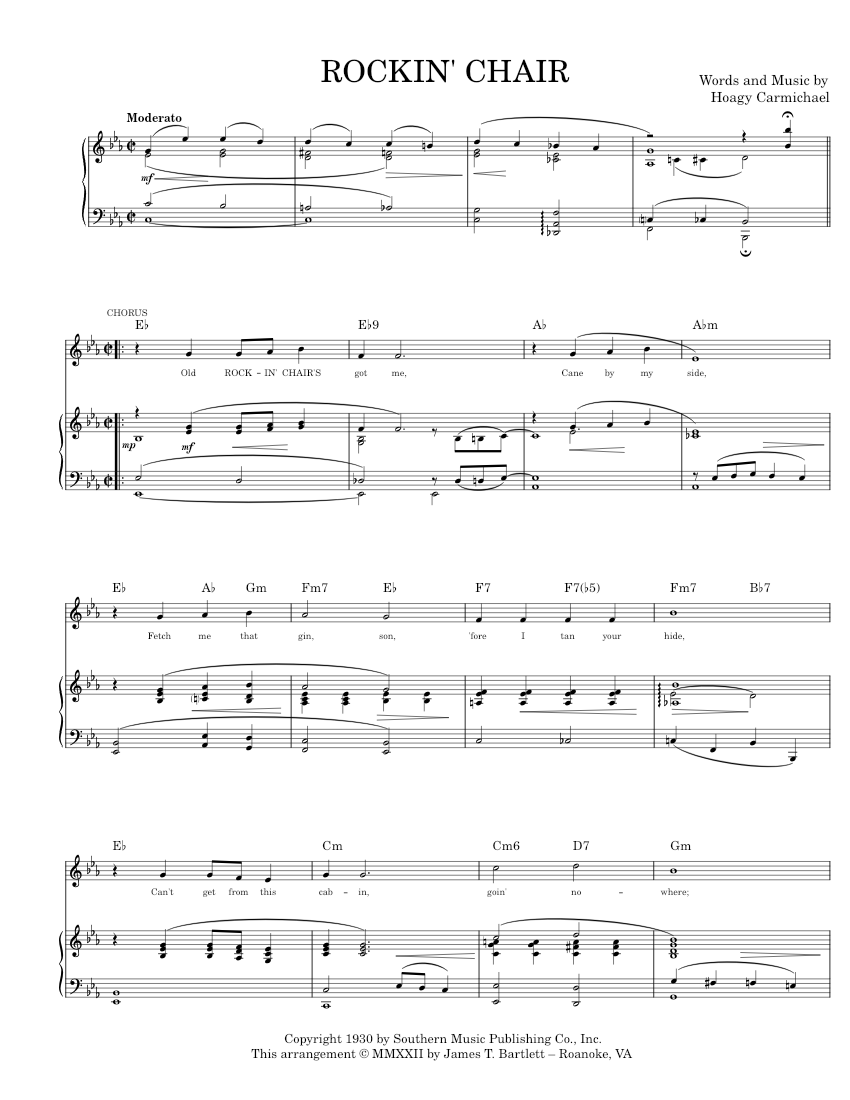 Rockin' Chair Sheet music for Piano, Clarinet in b-flat (Solo ...