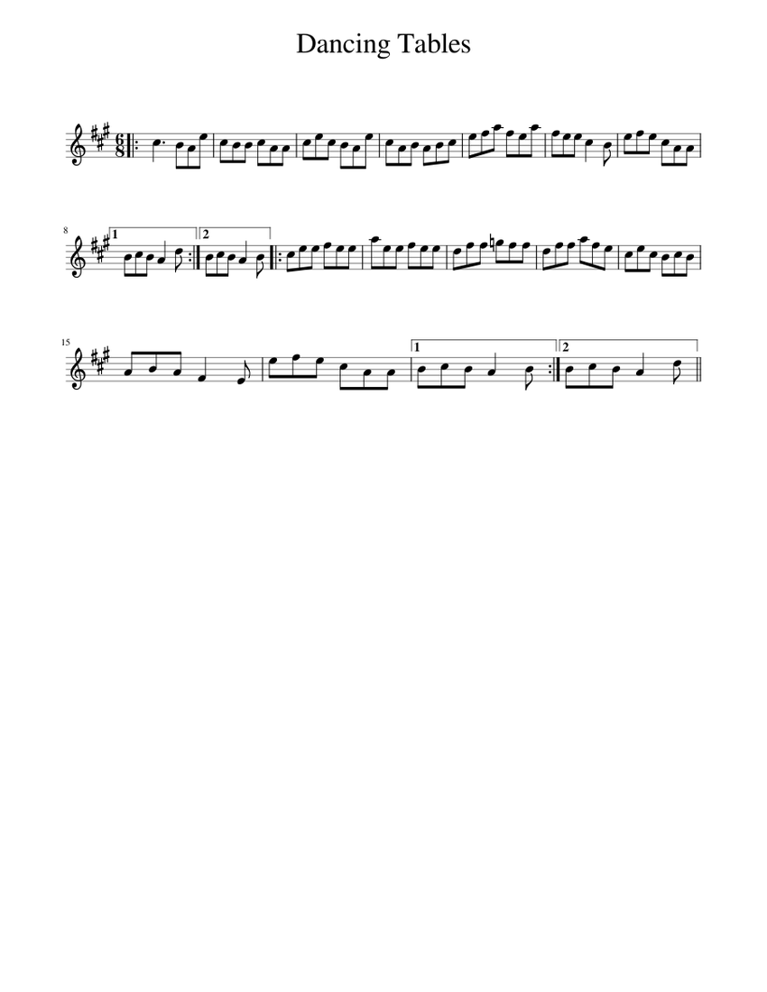 Dancing Tables Sheet music for Piano (Solo) | Musescore.com