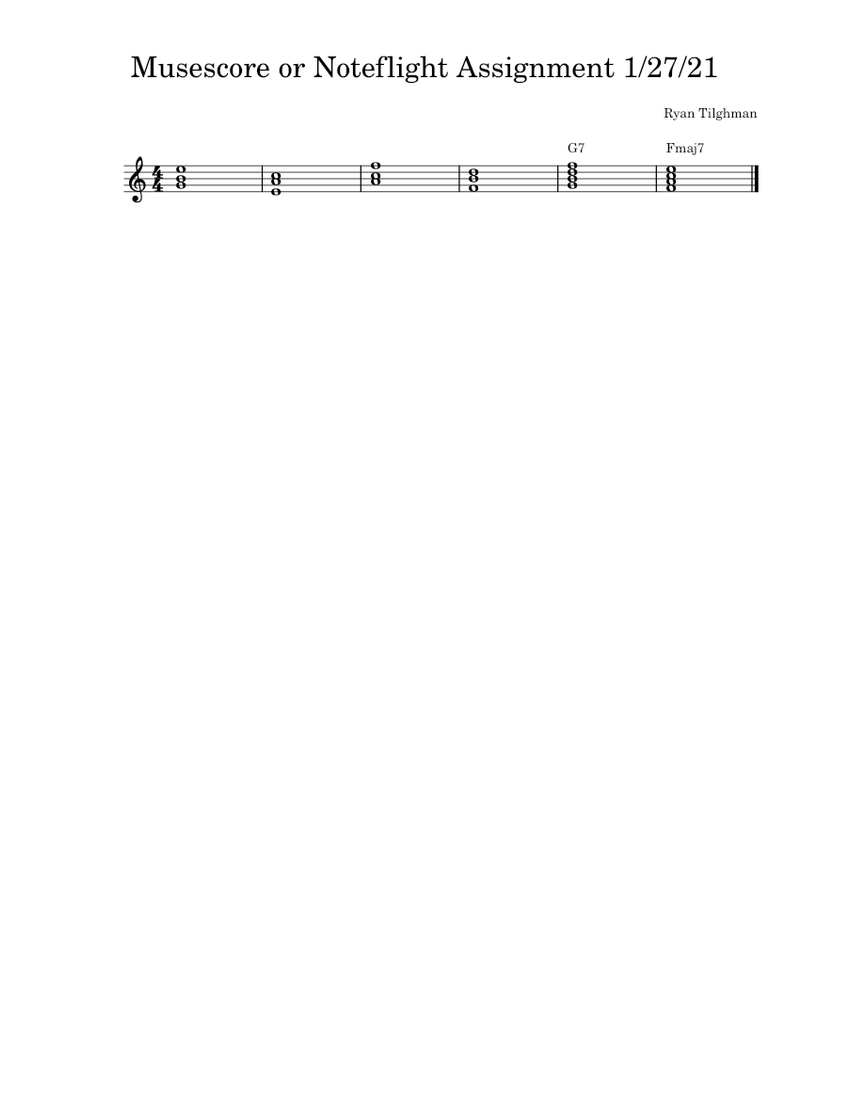 Musescore or Noteflight Assignment 1 27 21 Sheet music for Piano (Solo ...