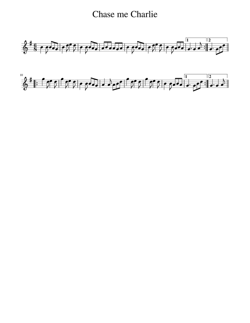 Chase me Charlie Sheet music for Piano (Solo) Easy | Musescore.com