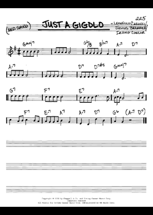 Play Official version of Just a gigolo Sheet Music by Louis Prima for ...