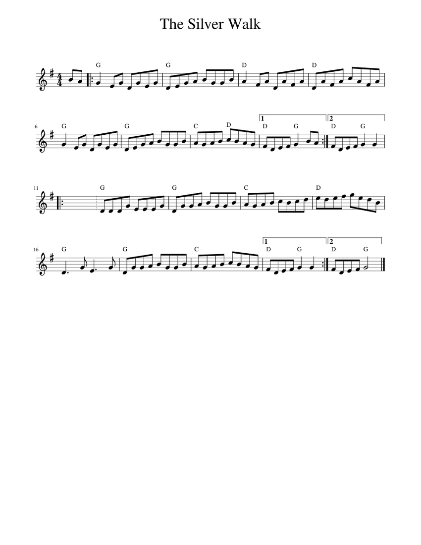 The Silver Walk Sheet music for Piano (Solo) | Musescore.com