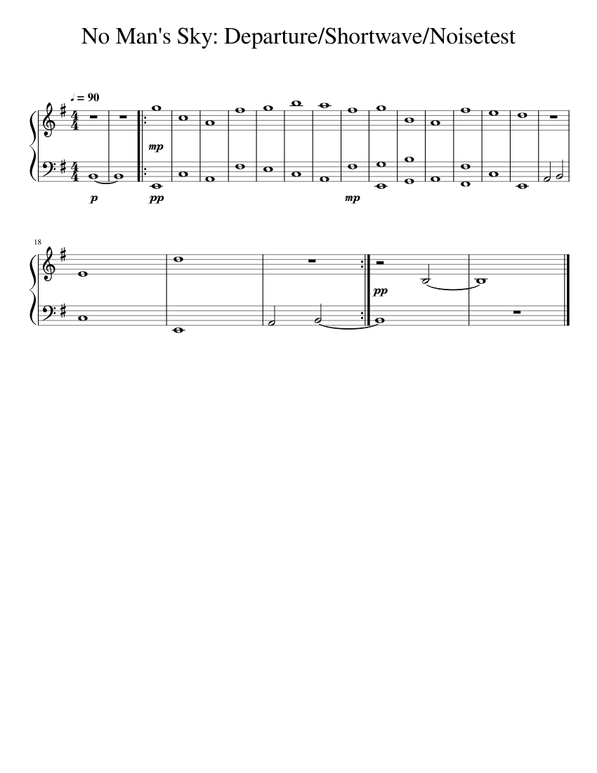 No Man's Sky: Departure/Shortwave/Noisetest - 65daysofstatic Sheet ...