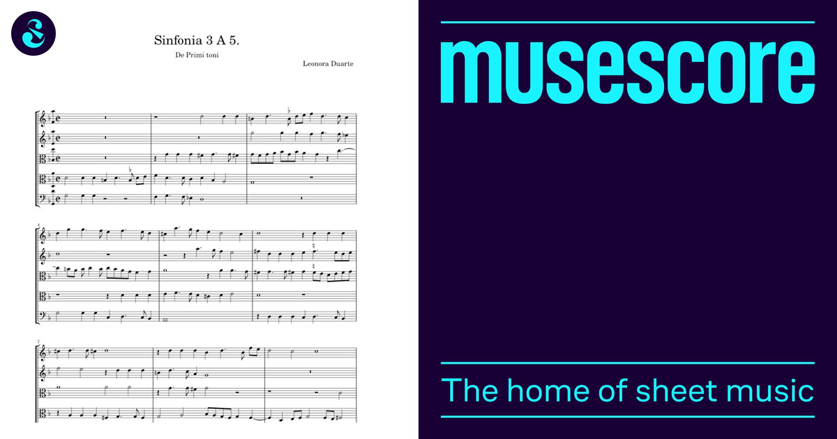 Sinfonia 3 A 5 - Leonora Duarte Sheet music for Synthesizer (Mixed ...
