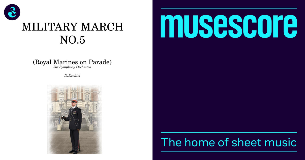 Military March no.5 (Royal Marines on Parade) Sheet Music for Piano ...