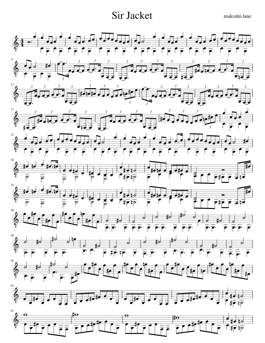 Sir Jacket Sheet music for Guitar (Solo) | Musescore.com