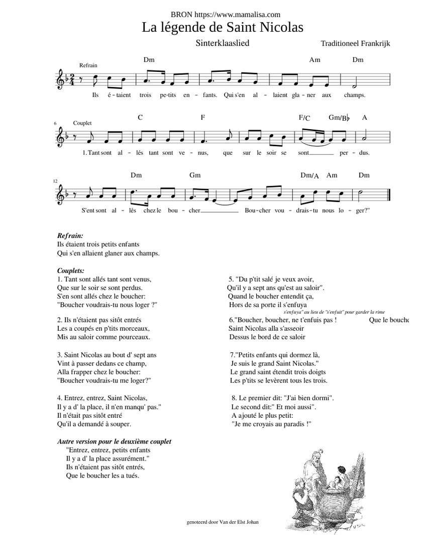 La légende de Saint Nicolas Sheet Music for Flute (Solo) | MuseScore.com
