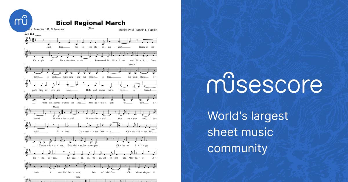 Bicol Regional March (Alto) - Paul Francis L. Padillo/Francisco B ...
