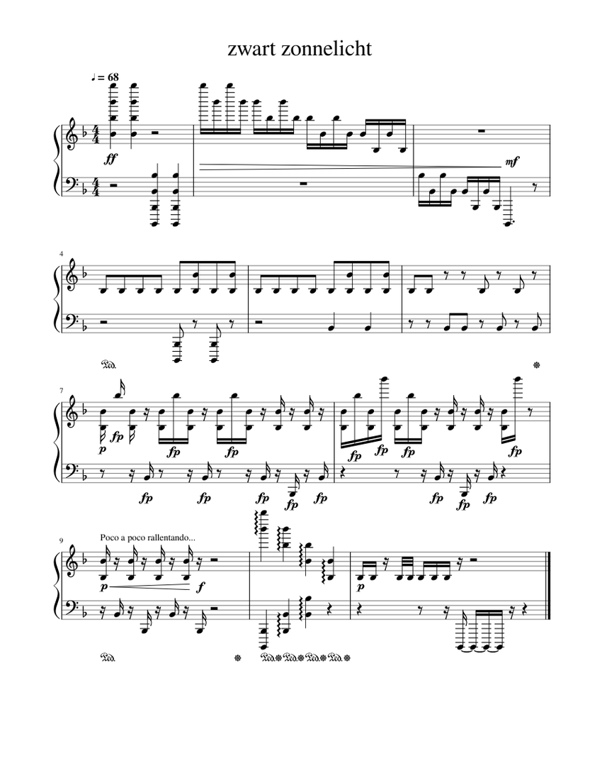 onenote impro Sheet music for Piano (Solo) | Musescore.com