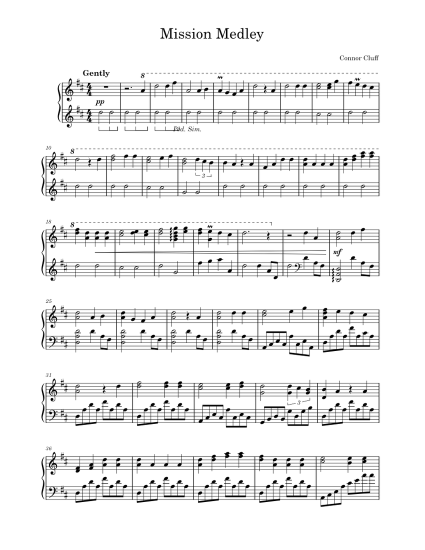 LDS Mission Medley Sheet music for Piano (Solo) | Musescore.com