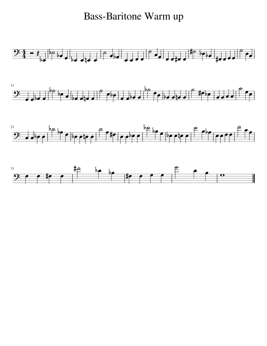 bass-baritone Sheet music for Piano (Solo) Easy | Musescore.com
