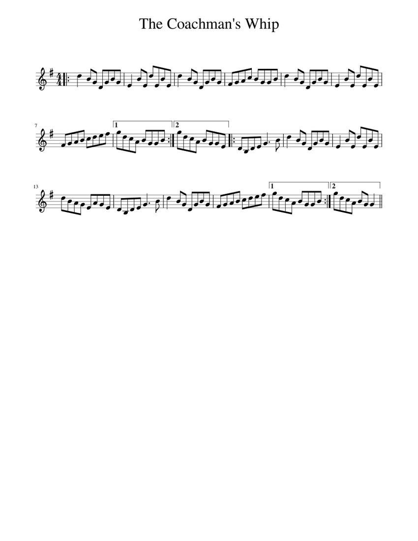 The Coachman's Whip Sheet music for Piano (Solo) Easy | Musescore.com